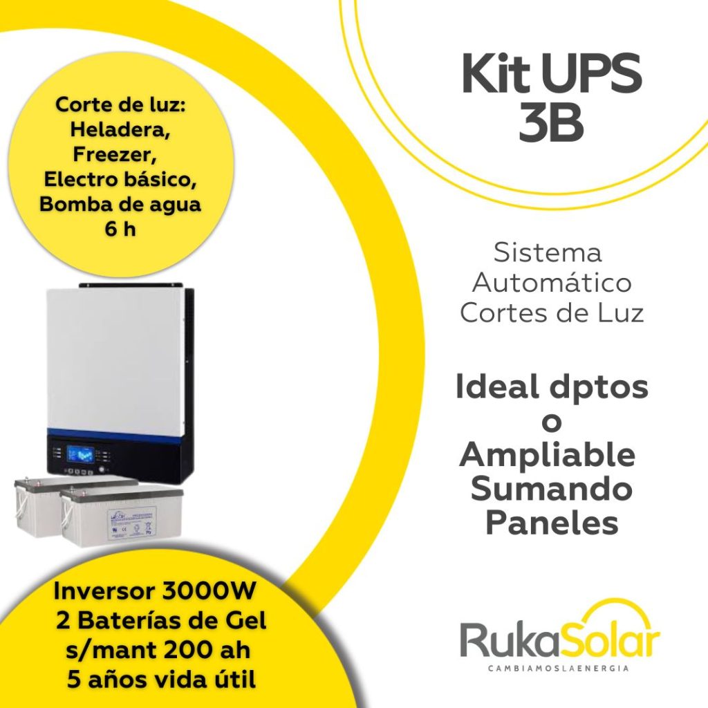Kits UPS para cortes de luz (Ampliables con paneles) – RukaSolar